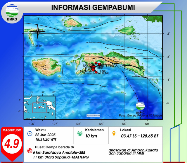 Gempabumi Guncang Pulau Ambon Dan Seram, Sempat Bikin Panik Warga ...